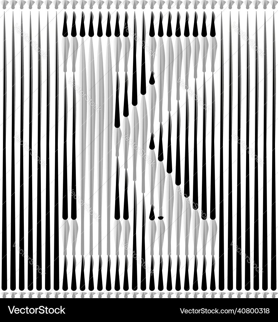 Lines forming letter logo design - k Royalty Free Vector