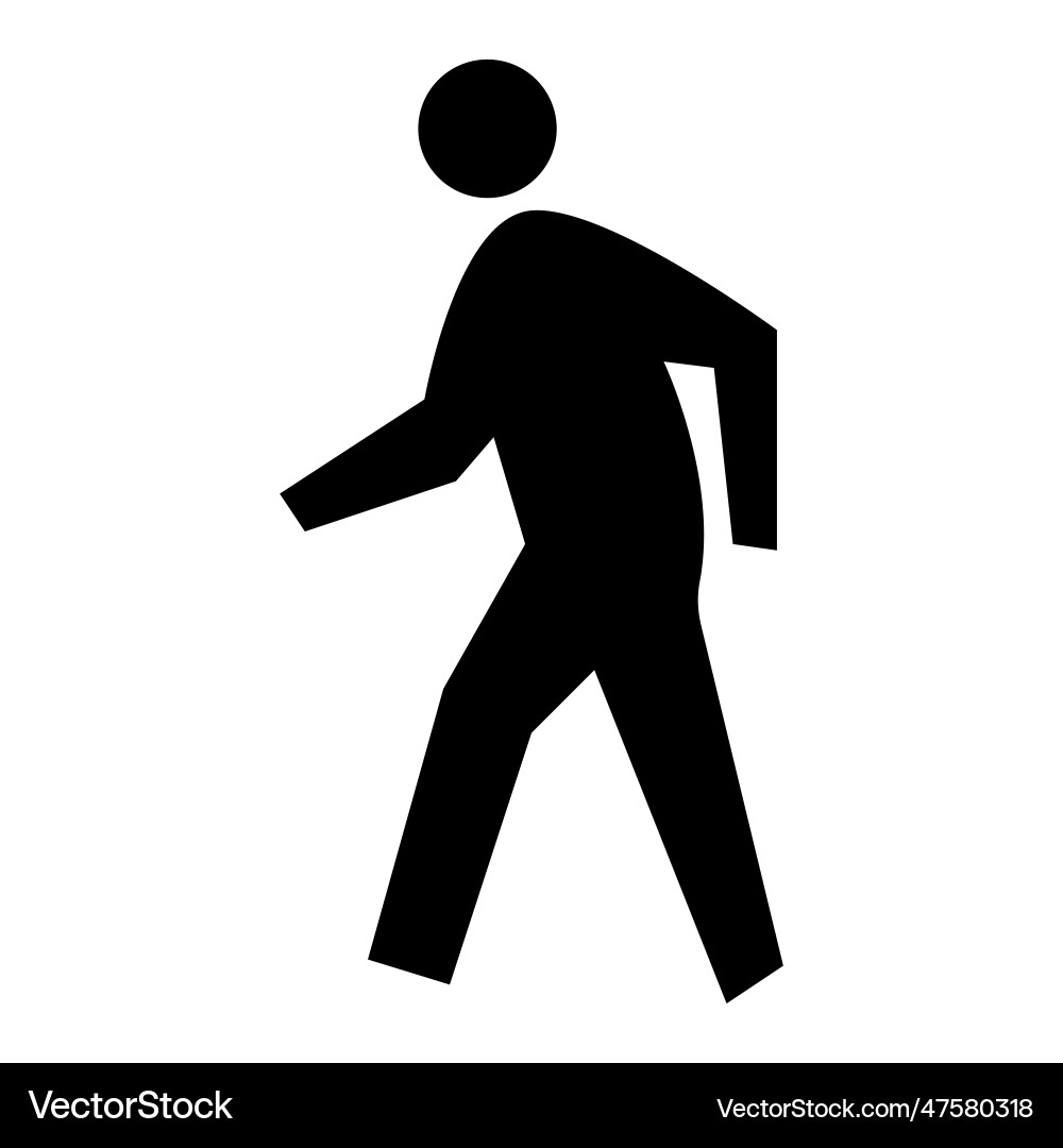 Pedestrian crossing symbol sign isolate on white Vector Image
