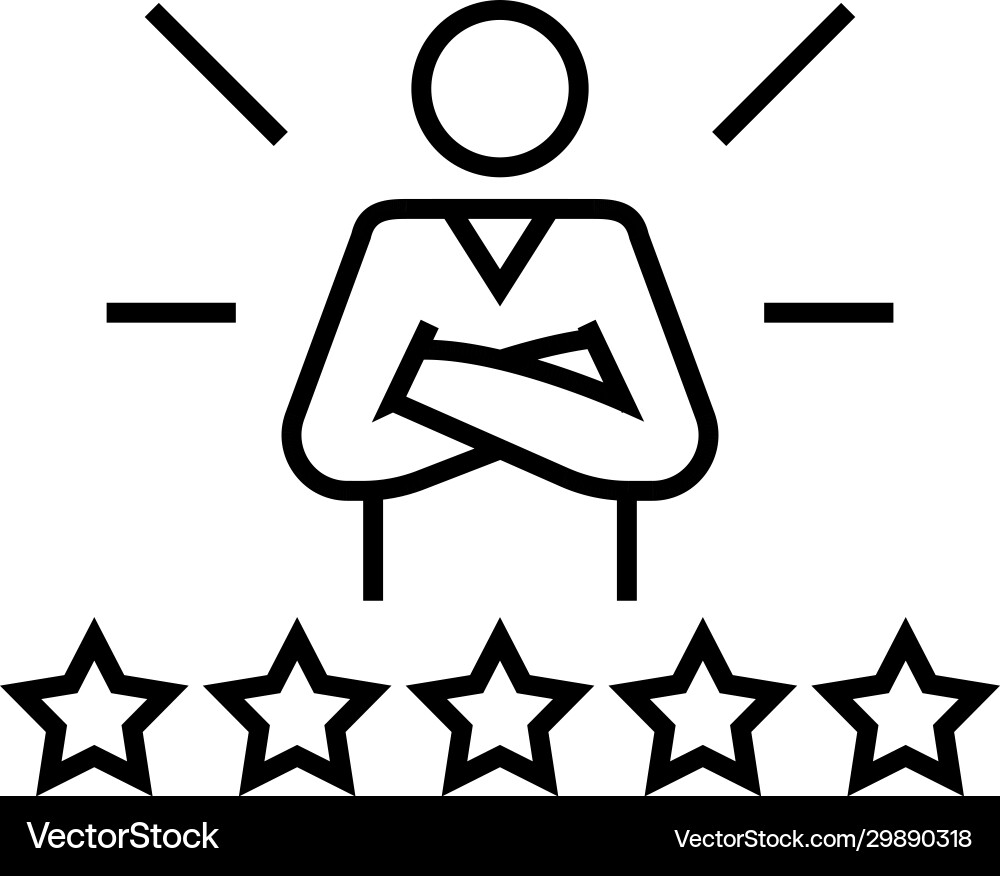 Personal rewards line icon concept sign outline Vector Image