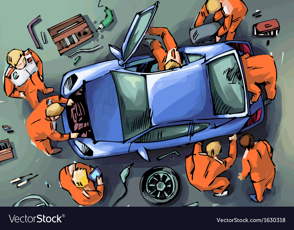 Pitstop Royalty Free Vector Image - VectorStock