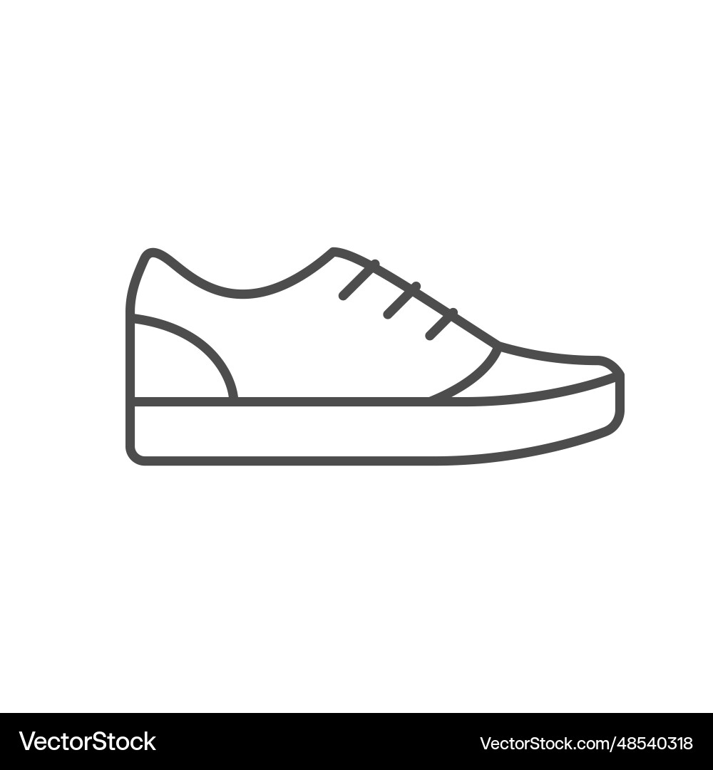 Sport shoe line outline icon Royalty Free Vector Image