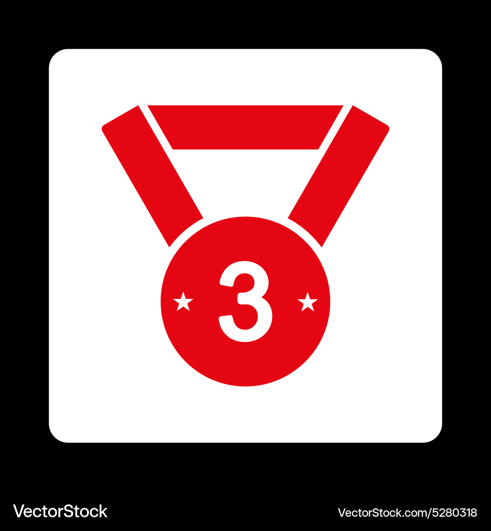 Third medal icon from award buttons overcolor set Vector Image