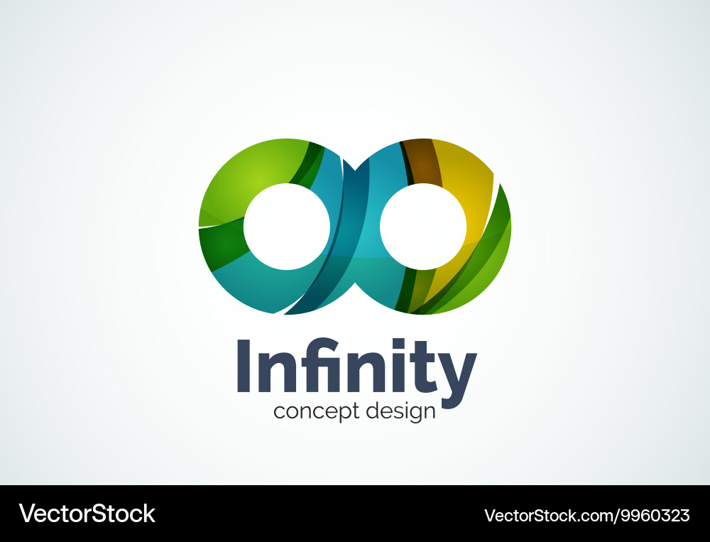 Abstract business company infinity logo template Vector Image