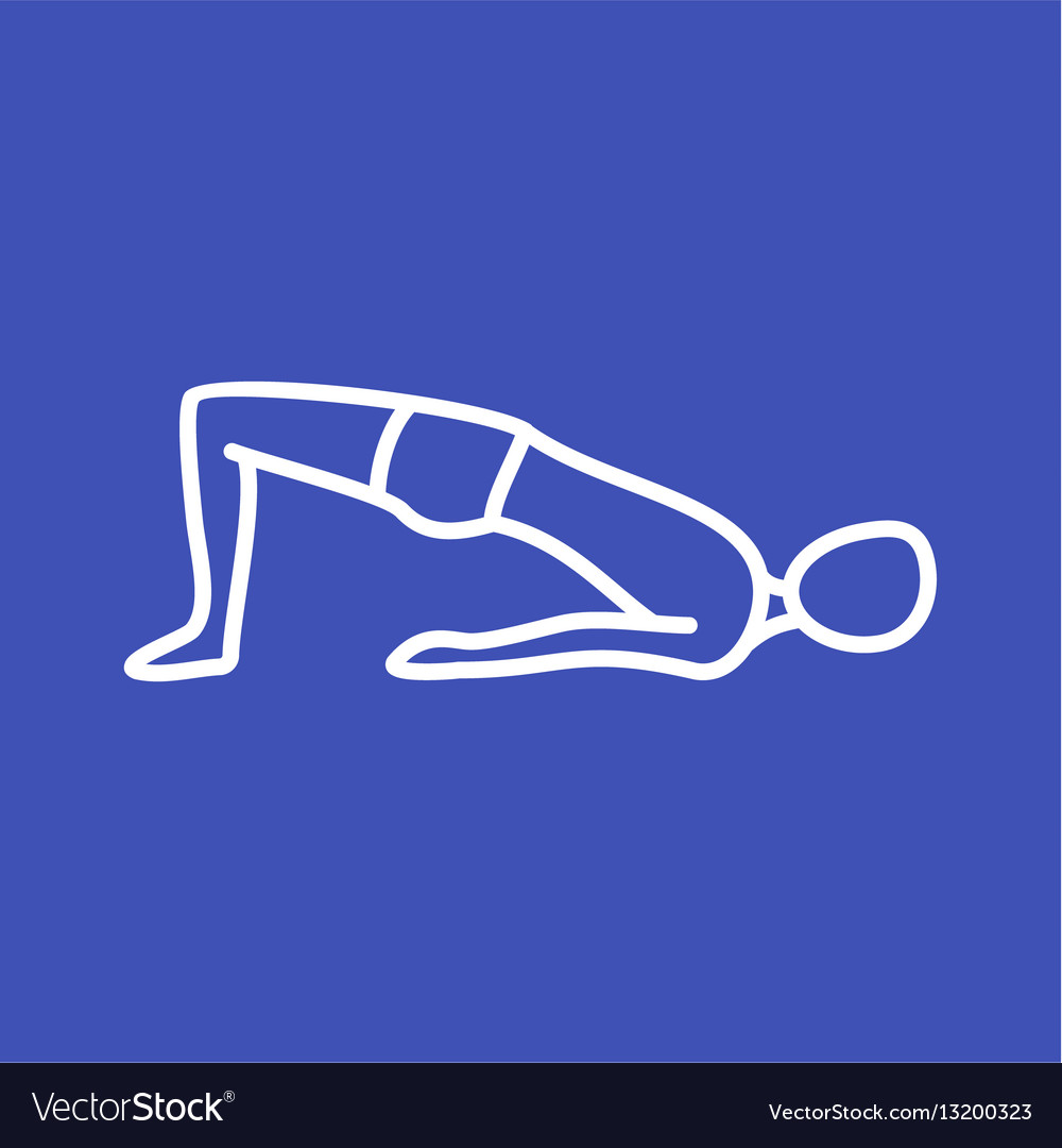 Bridge pose Royalty Free Vector Image - VectorStock