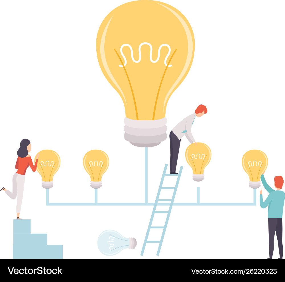 Business people working together on new project Vector Image