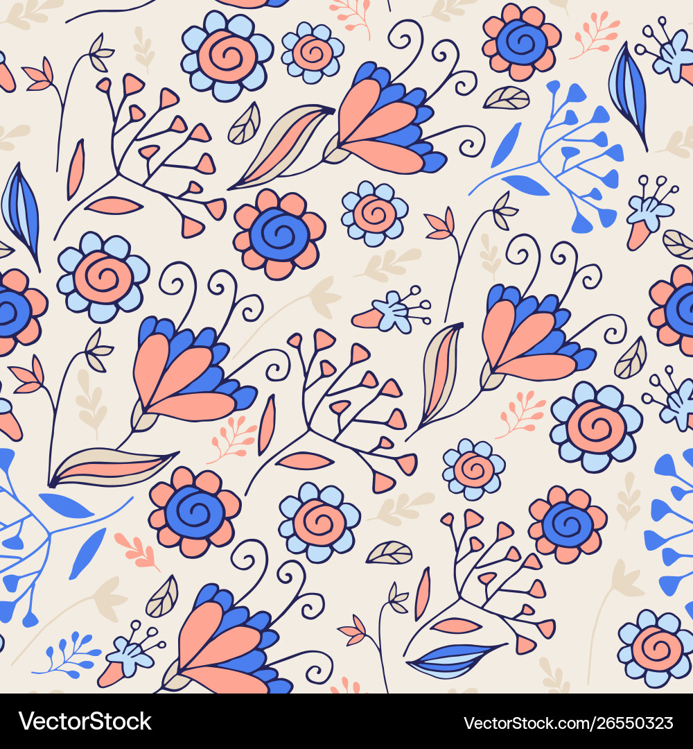 Elegant seamless pattern with flowers floral Vector Image