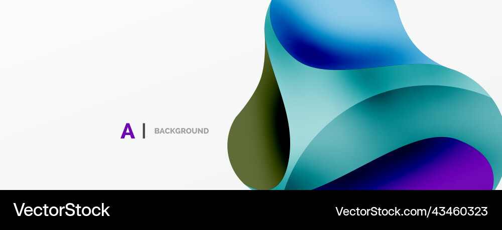 Flowing geometric shapes minimalist abstract Vector Image