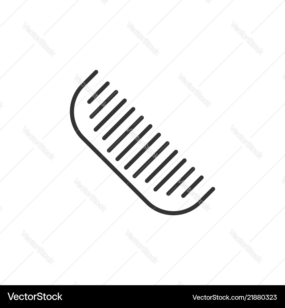 Hair brush icon in flat style comb accessory Vector Image
