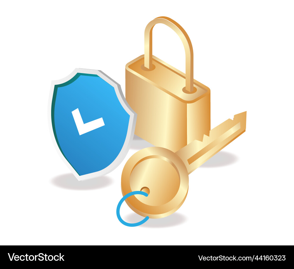Security symbol padlock Royalty Free Vector Image
