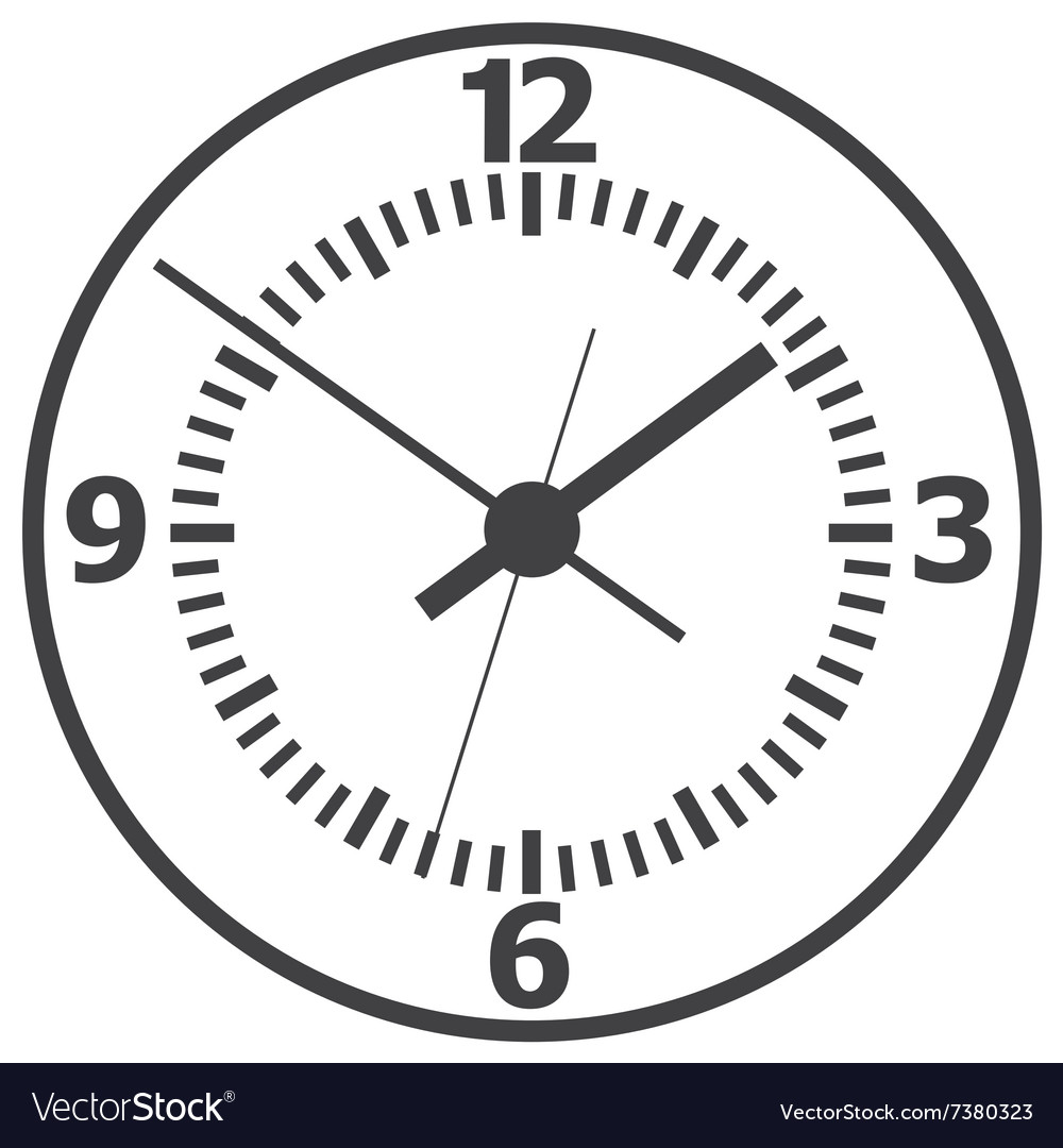 Wall mounted digital clock Royalty Free Vector Image