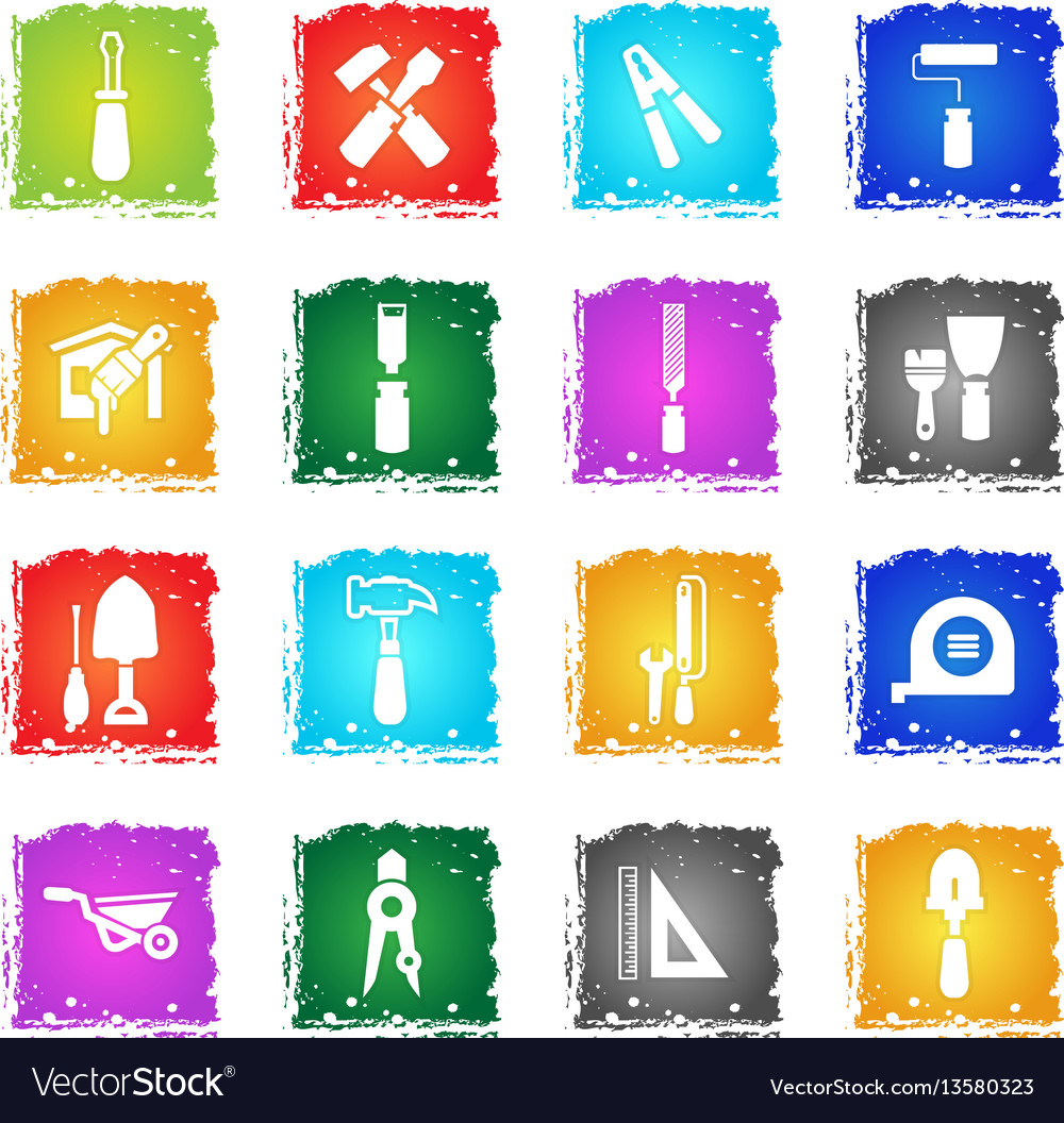 Work tools icon set Royalty Free Vector Image - VectorStock