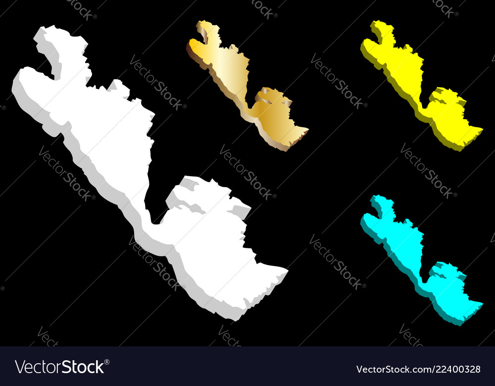 3d map ithaca Royalty Free Vector Image - VectorStock
