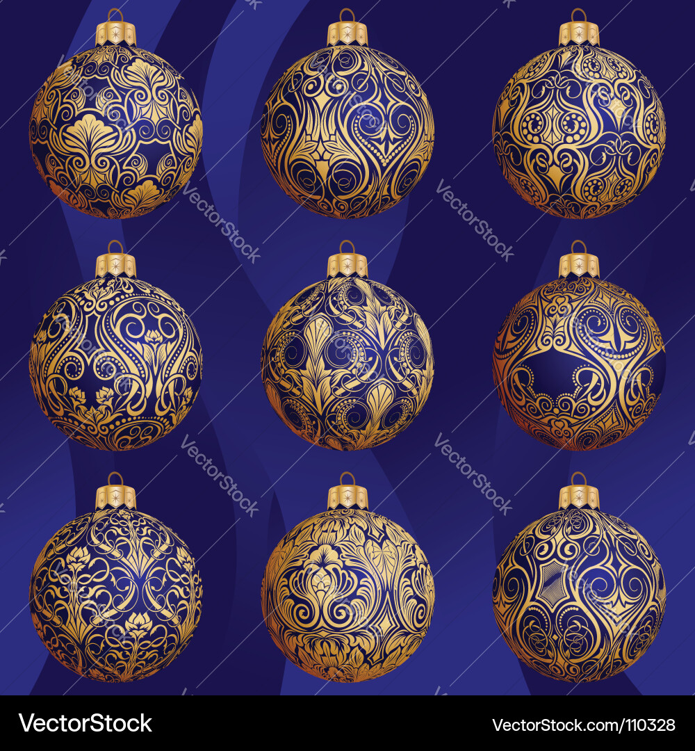 Christmas bauble collection Royalty Free Vector Image