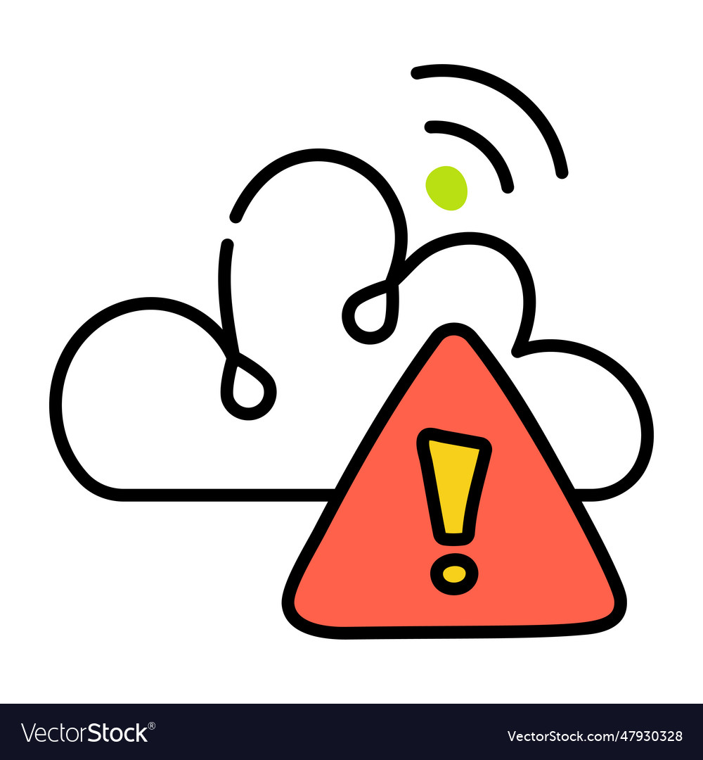 Cloud Error Royalty Free Vector Image Vectorstock