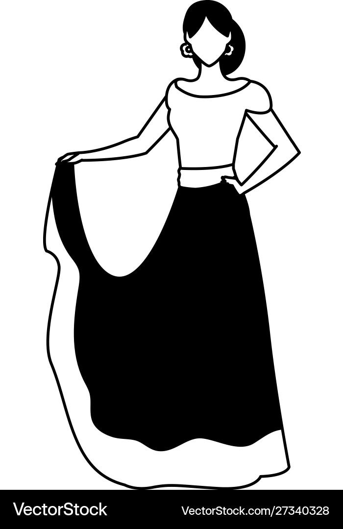 Isolated mexican woman design Royalty Free Vector Image