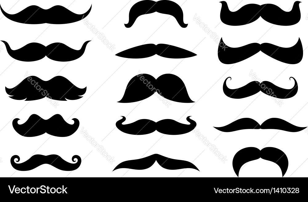 Man moustaches Royalty Free Vector Image - VectorStock