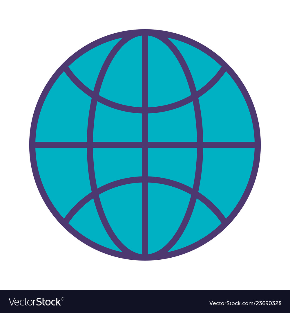 Sphere planet browser icon Royalty Free Vector Image