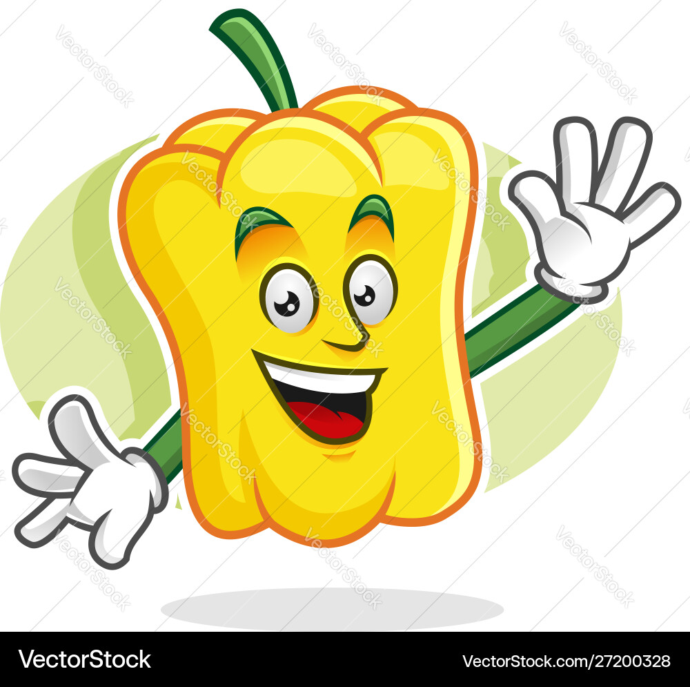 Sweet pepper or paprika character design Vector Image