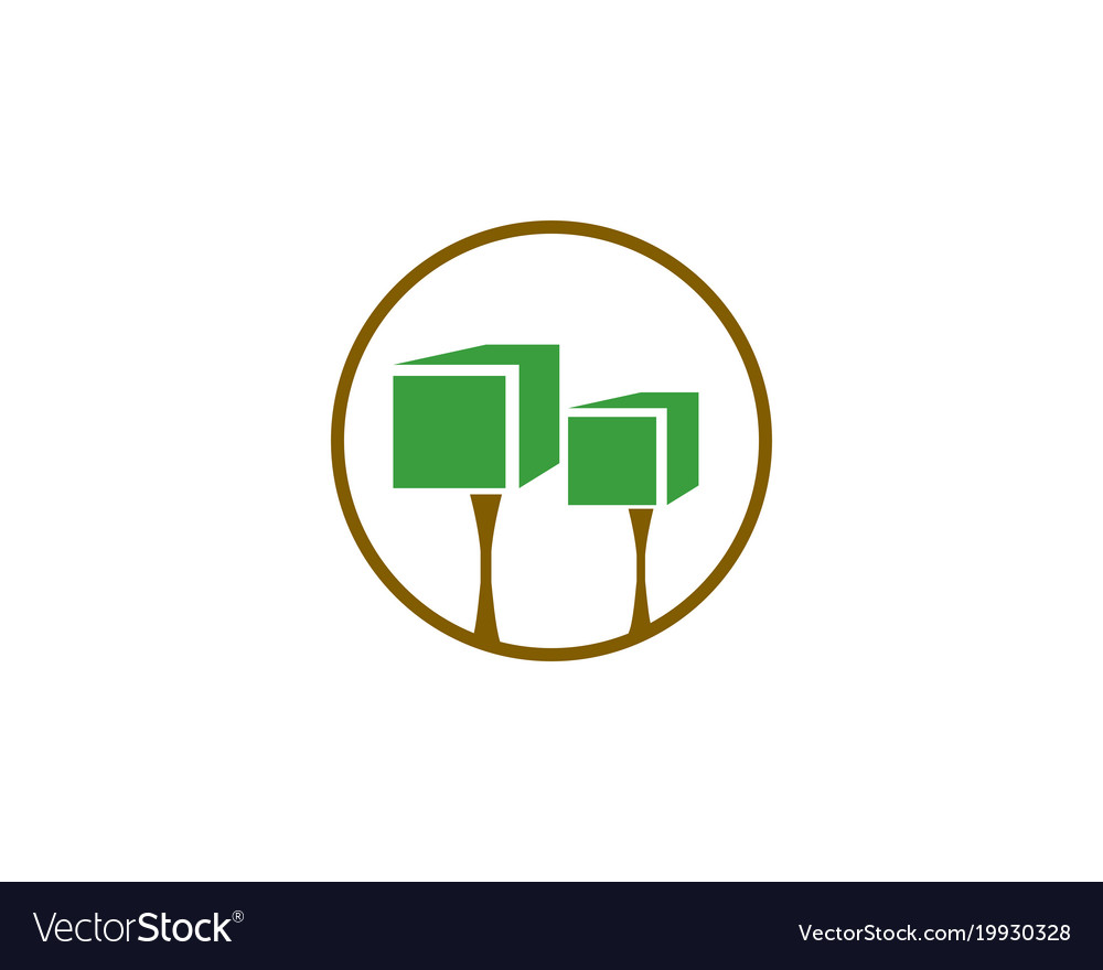 Tree cube logo Royalty Free Vector Image - VectorStock