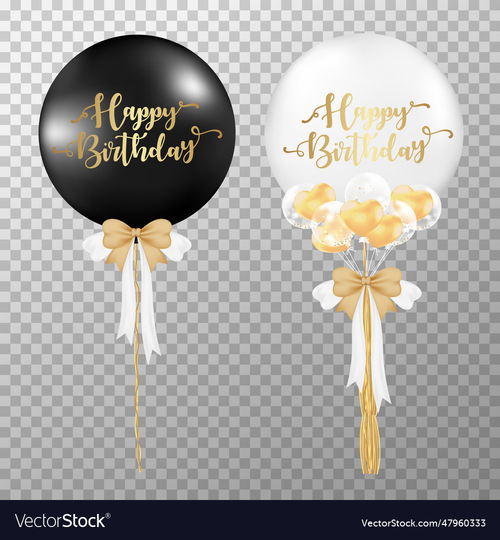 Birthday balloons on transparent background Vector Image