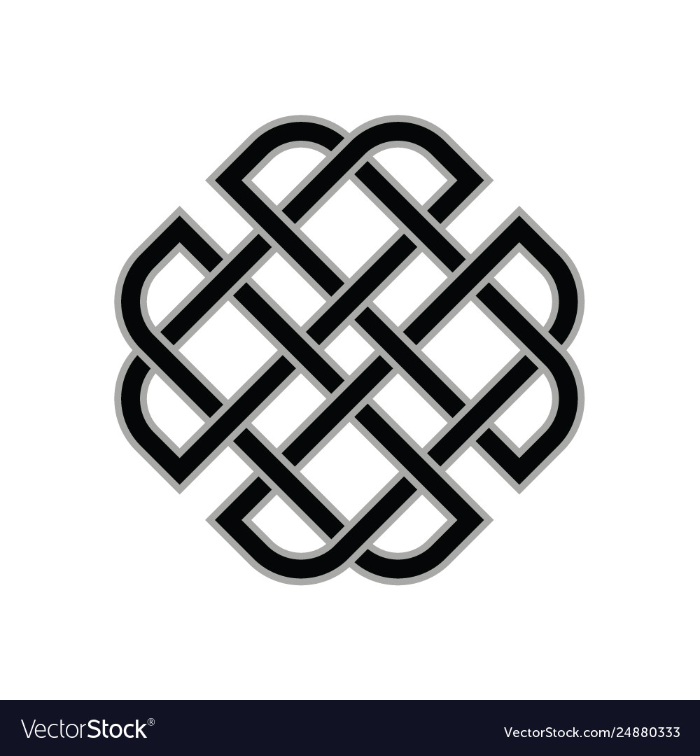 Celtic knot - step pattern Royalty Free Vector Image