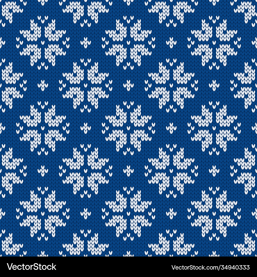 Christmas and new year knitted seamless pattern Vector Image