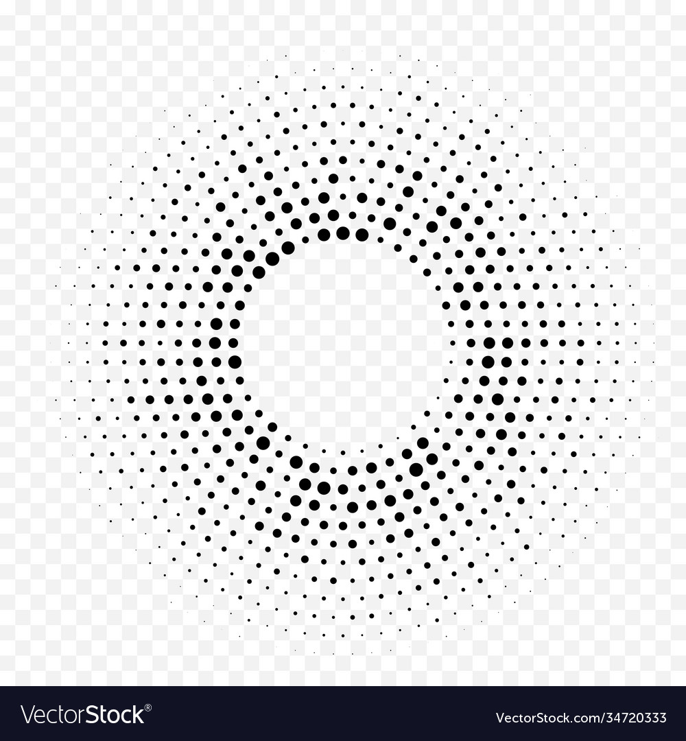 Circle halftone geometric dotted gradient pattern Vector Image