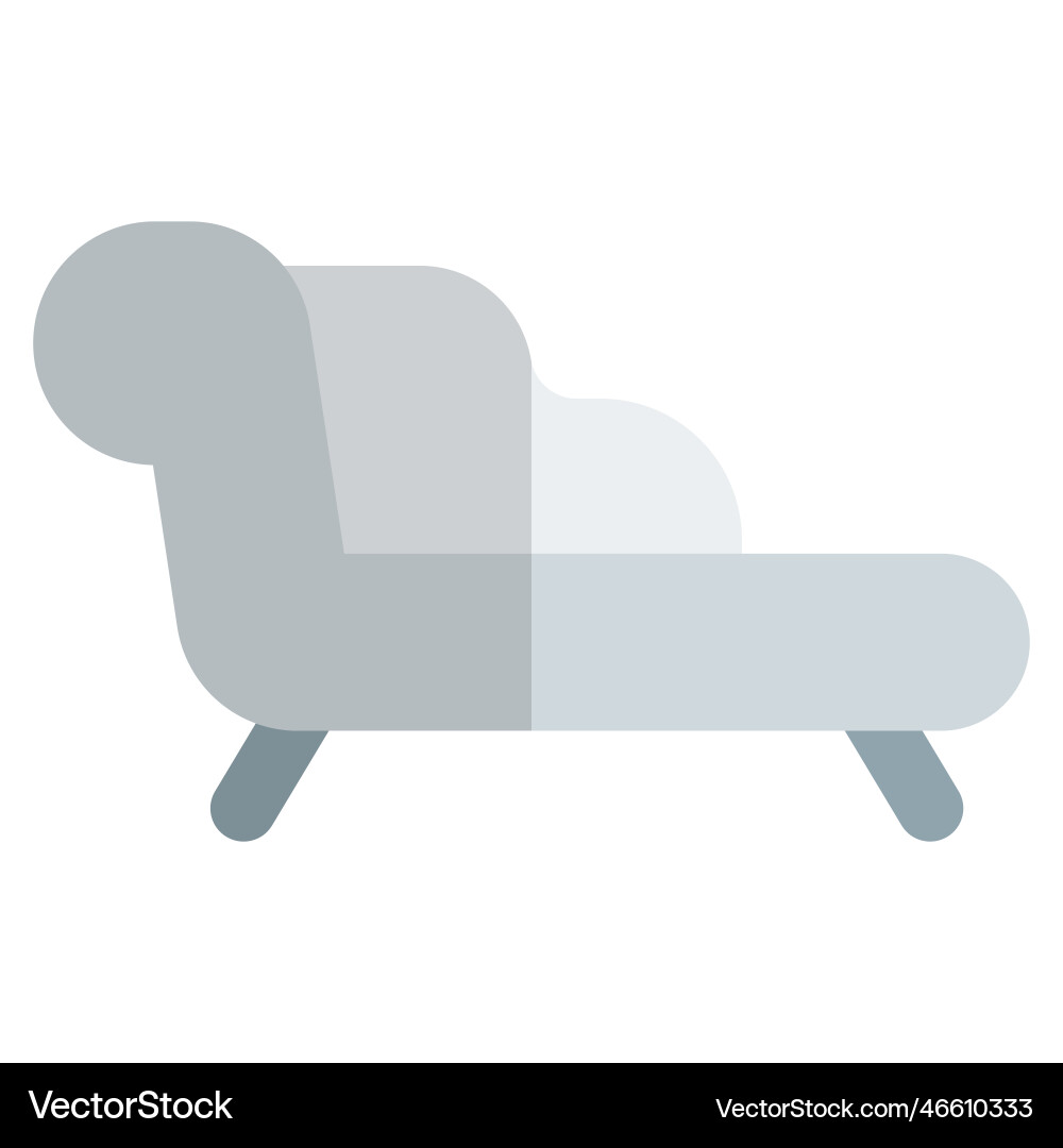 Cushioned luxury chaise lounge for relaxation Vector Image