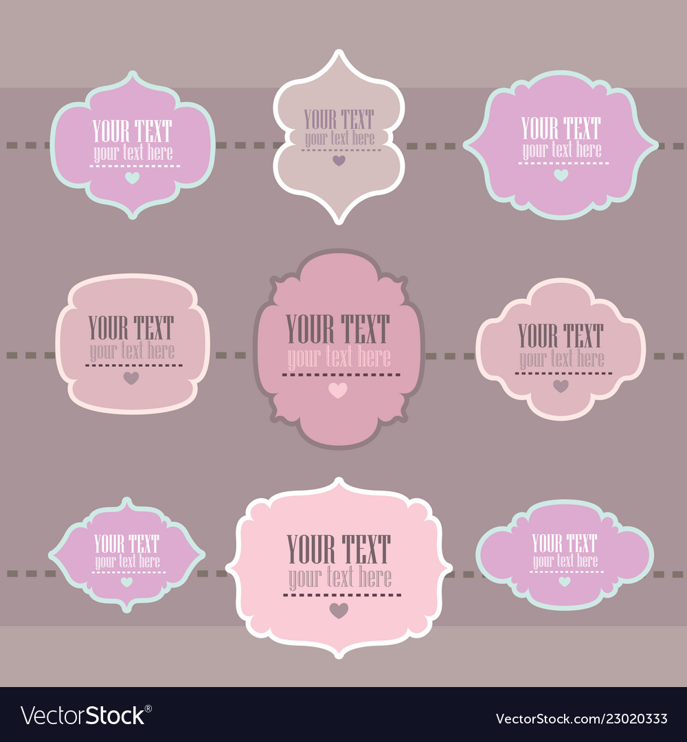 Design elements set beautiful frames Royalty Free Vector