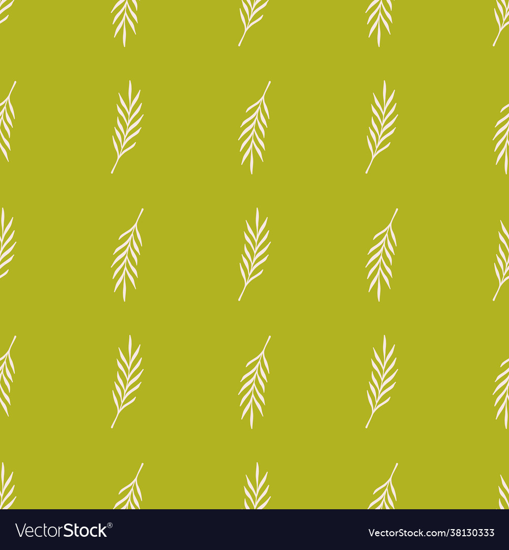 Greenery seamless pattern with simple branches Vector Image Greenery seamless pattern with simple branches Vector Image