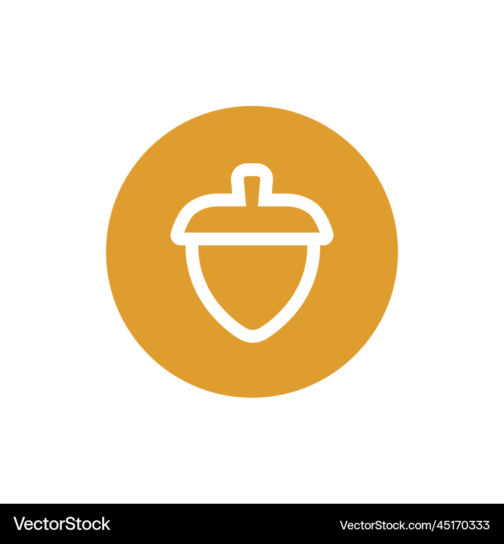 Oak nut icon design acorn logo art Royalty Free Vector Image