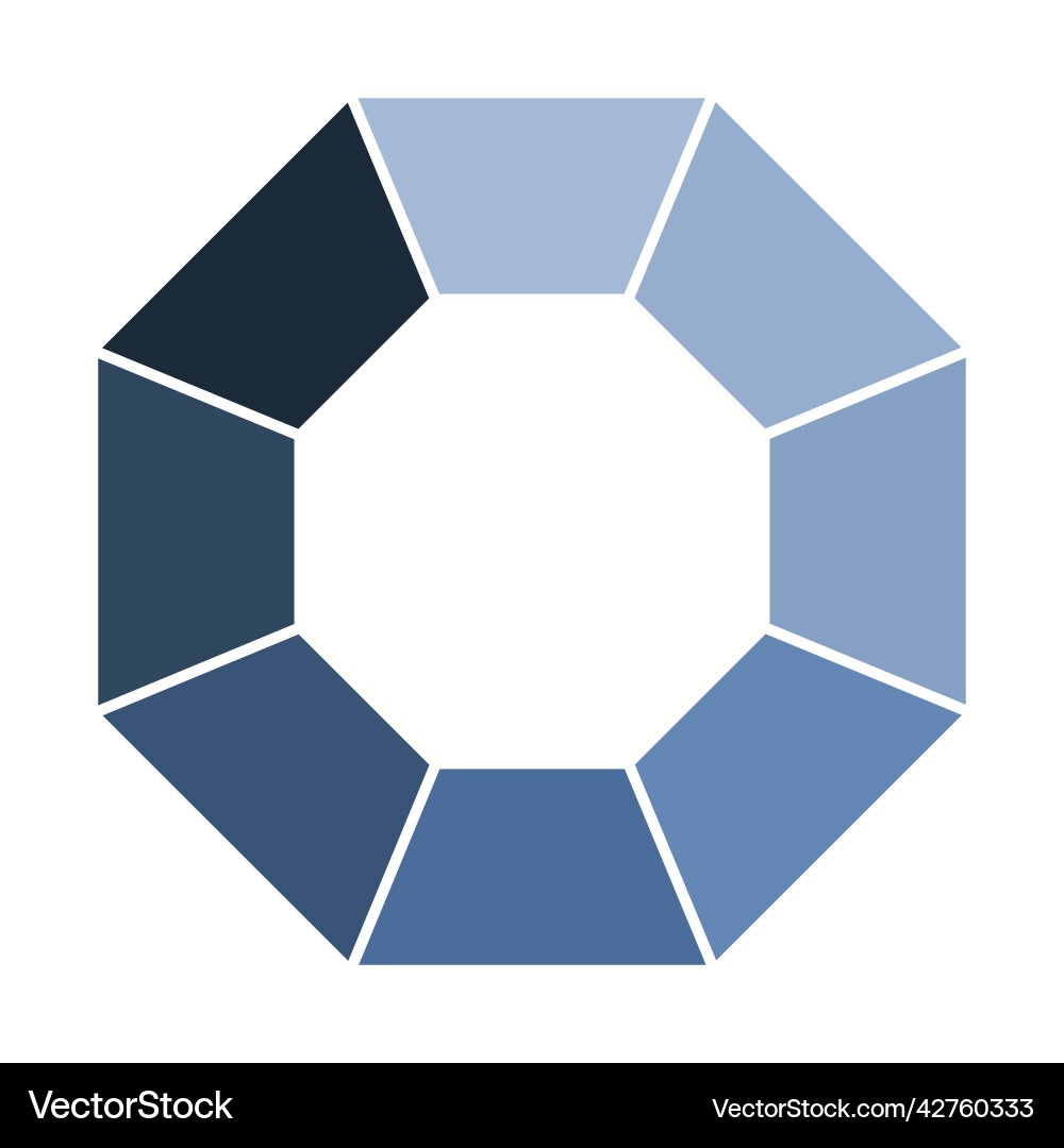 Octagon infographic template icon graphic symbol Vector Image