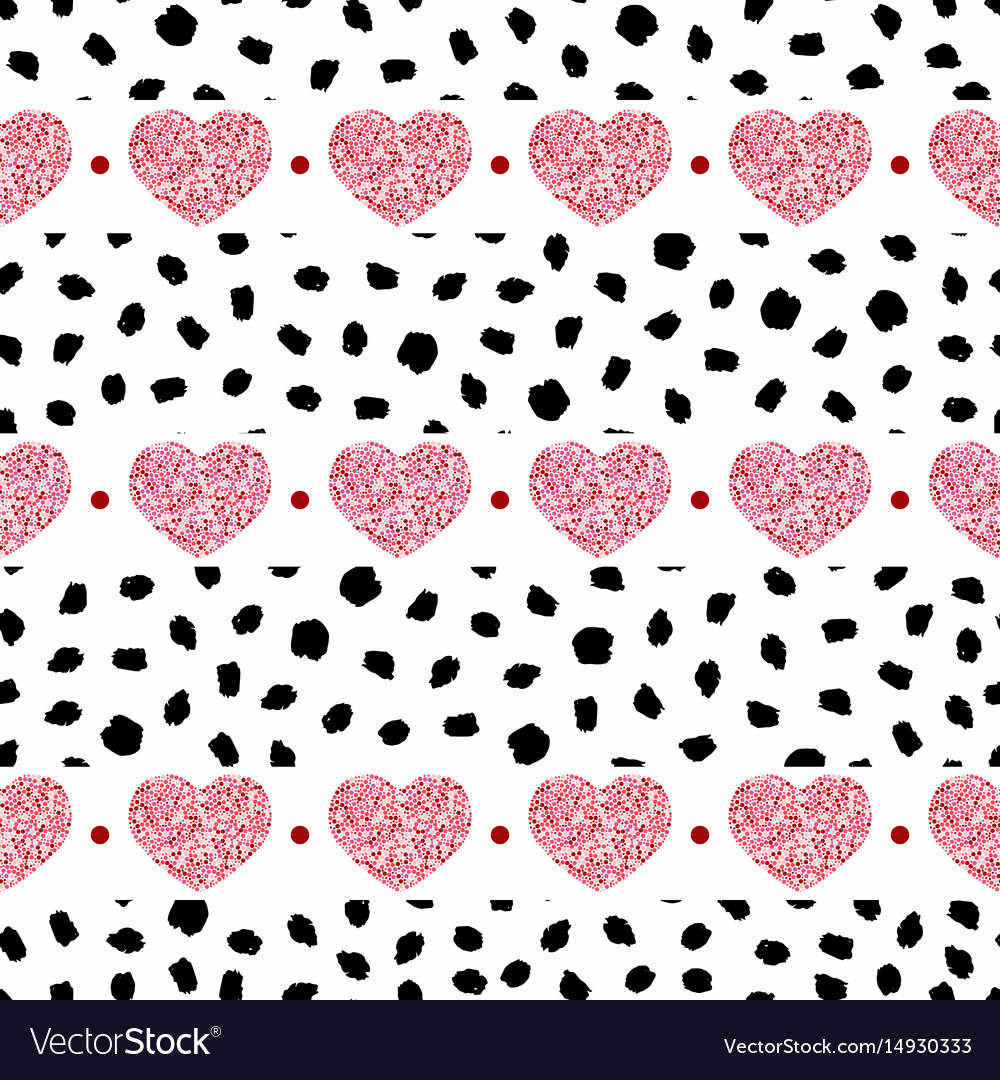 Seamless pattern hearts Royalty Free Vector Image