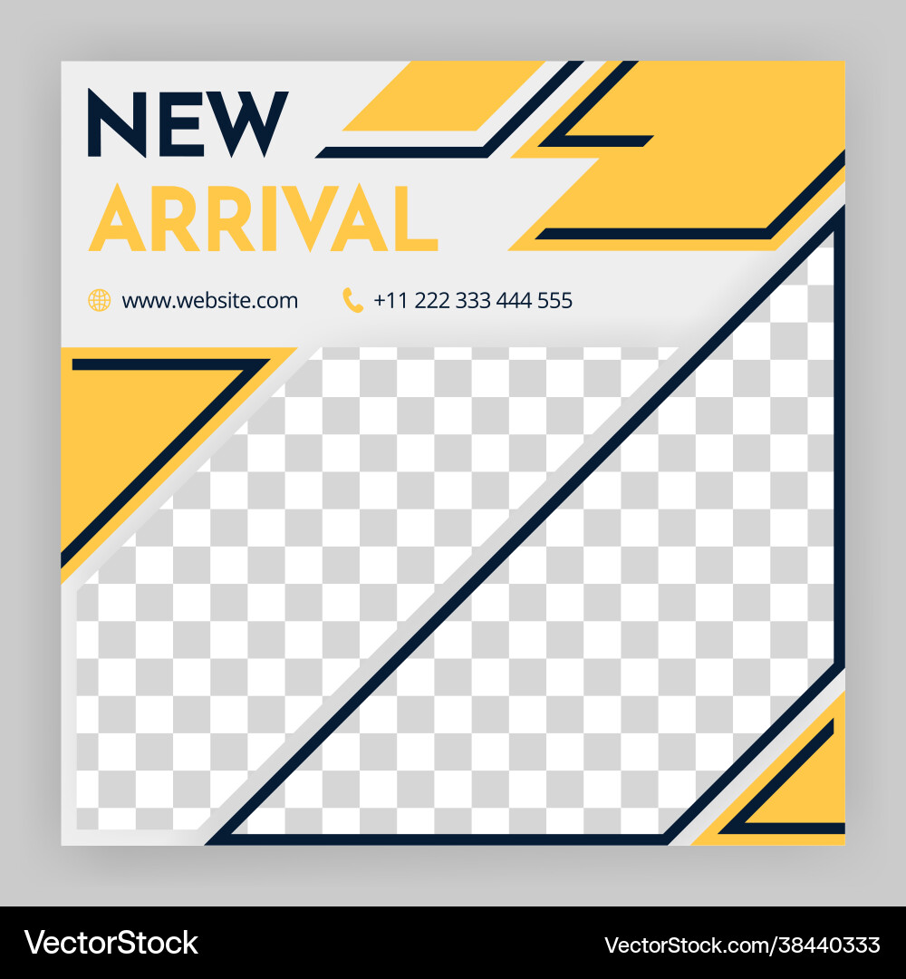 Social media post and internet ads media Vector Image