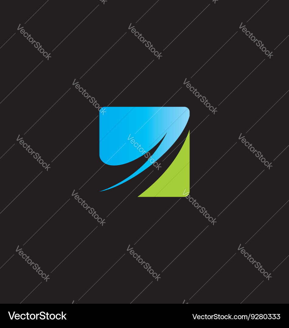 Square business finance arrow logo Royalty Free Vector Image