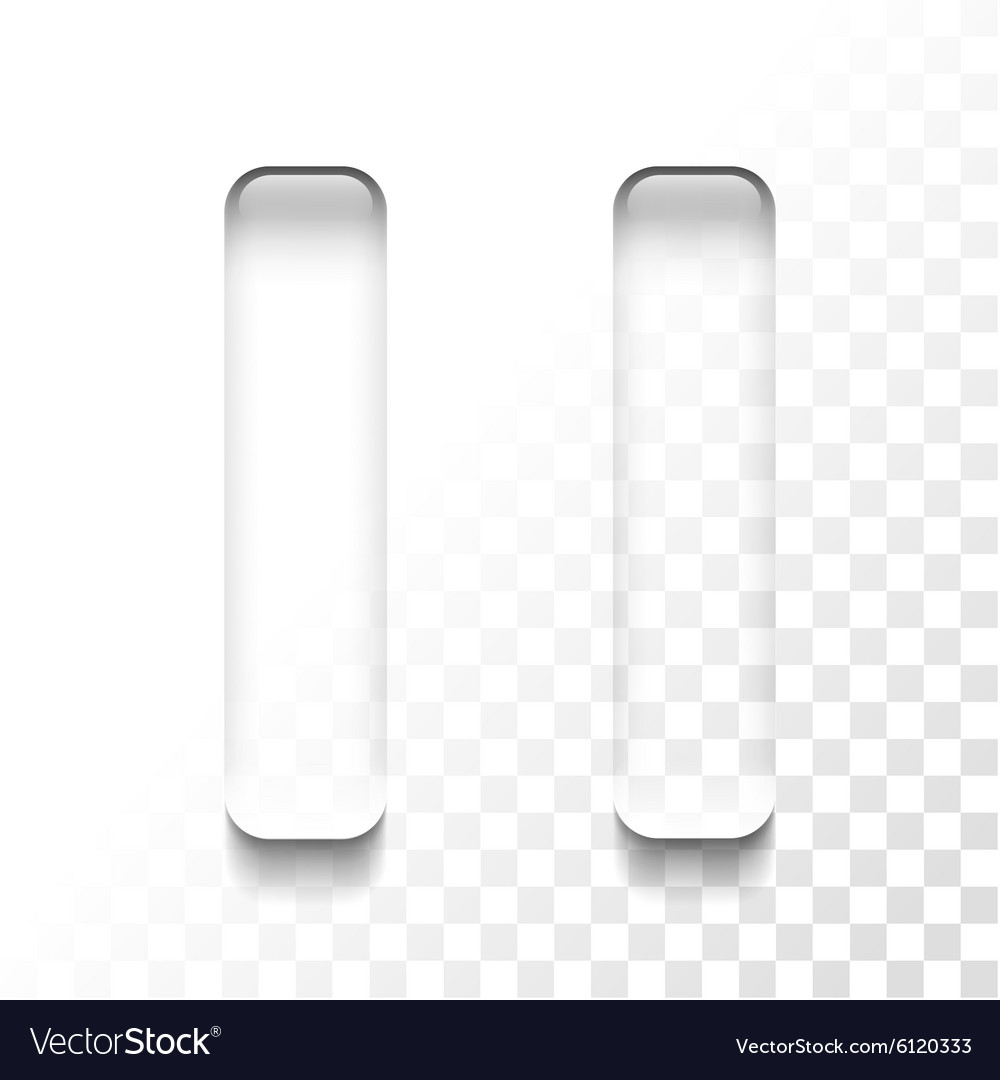 Transparent pause Royalty Free Vector Image - VectorStock