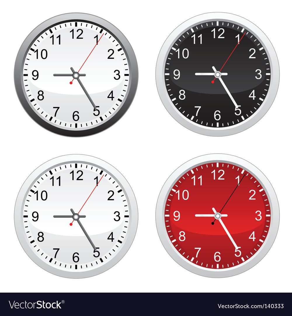 Wall clock Royalty Free Vector Image - VectorStock