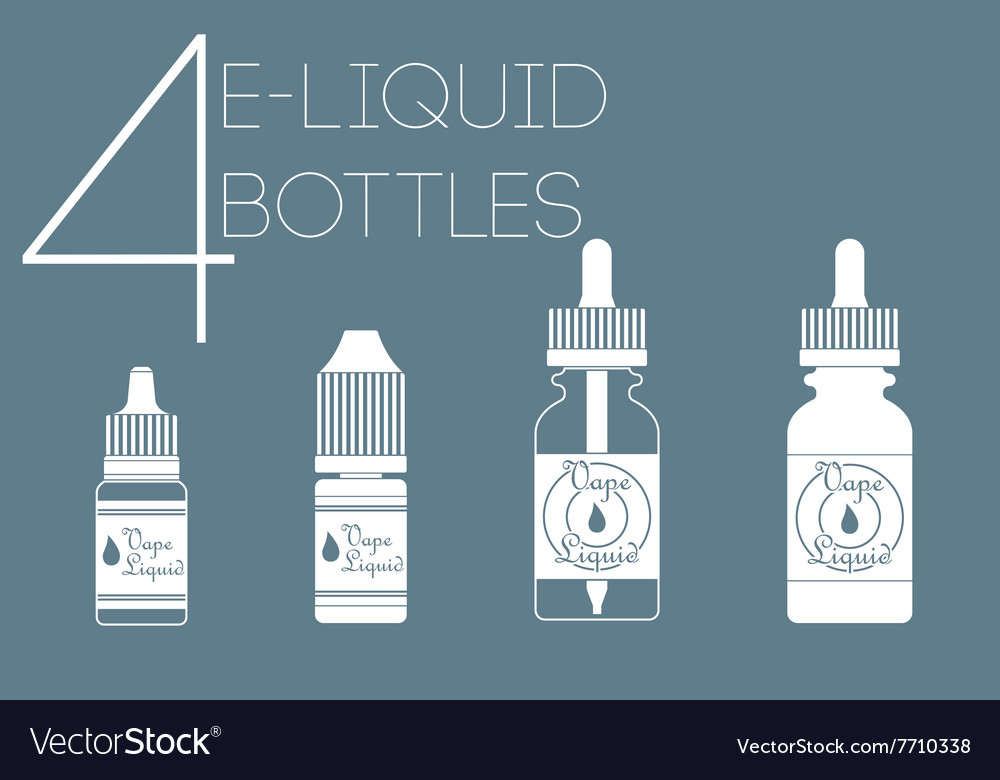 4 e-liquid bottles Royalty Free Vector Image - VectorStock