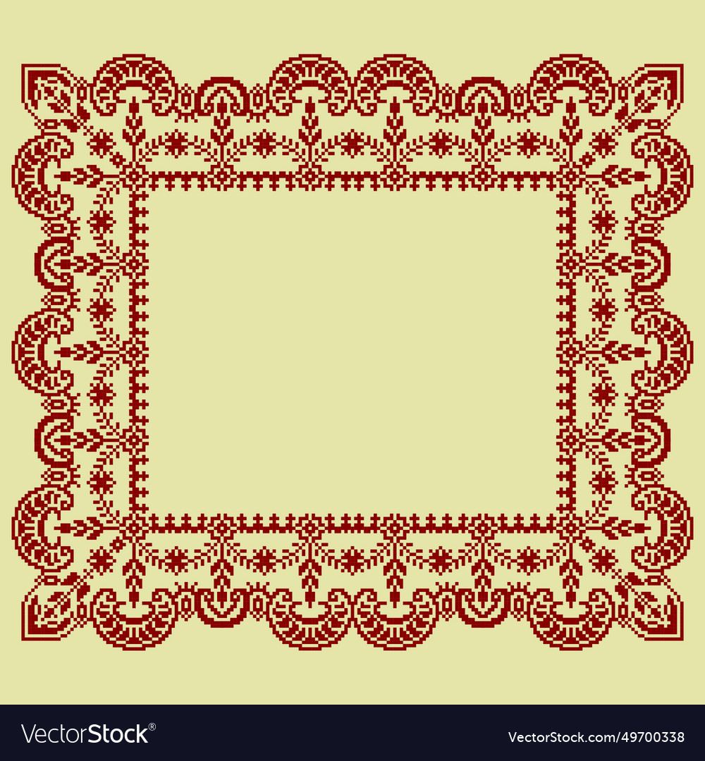 A vibrant red lace frame Royalty Free Vector Image