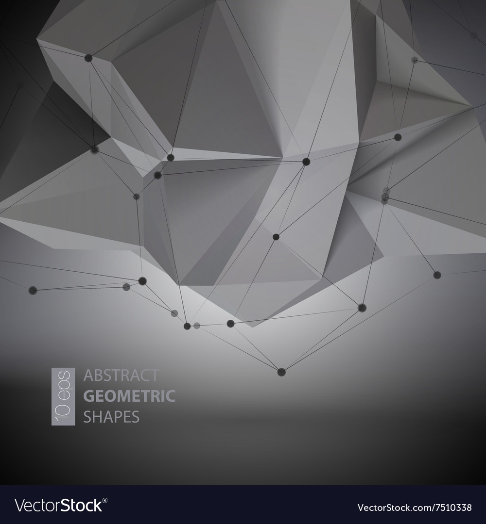 Abstract geometric shape triangular crystal Vector Image