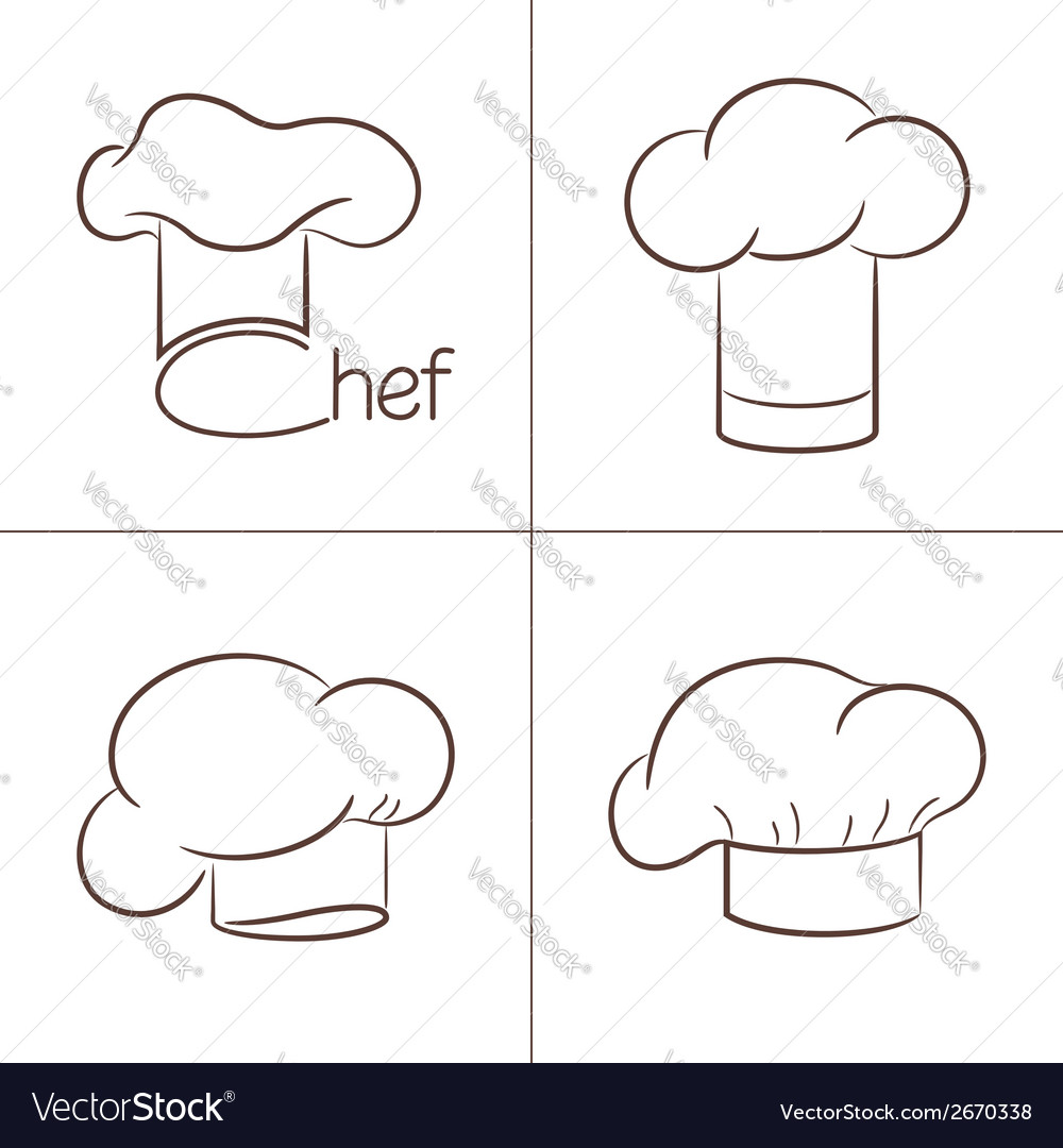 Chef hats Royalty Free Vector Image - VectorStock