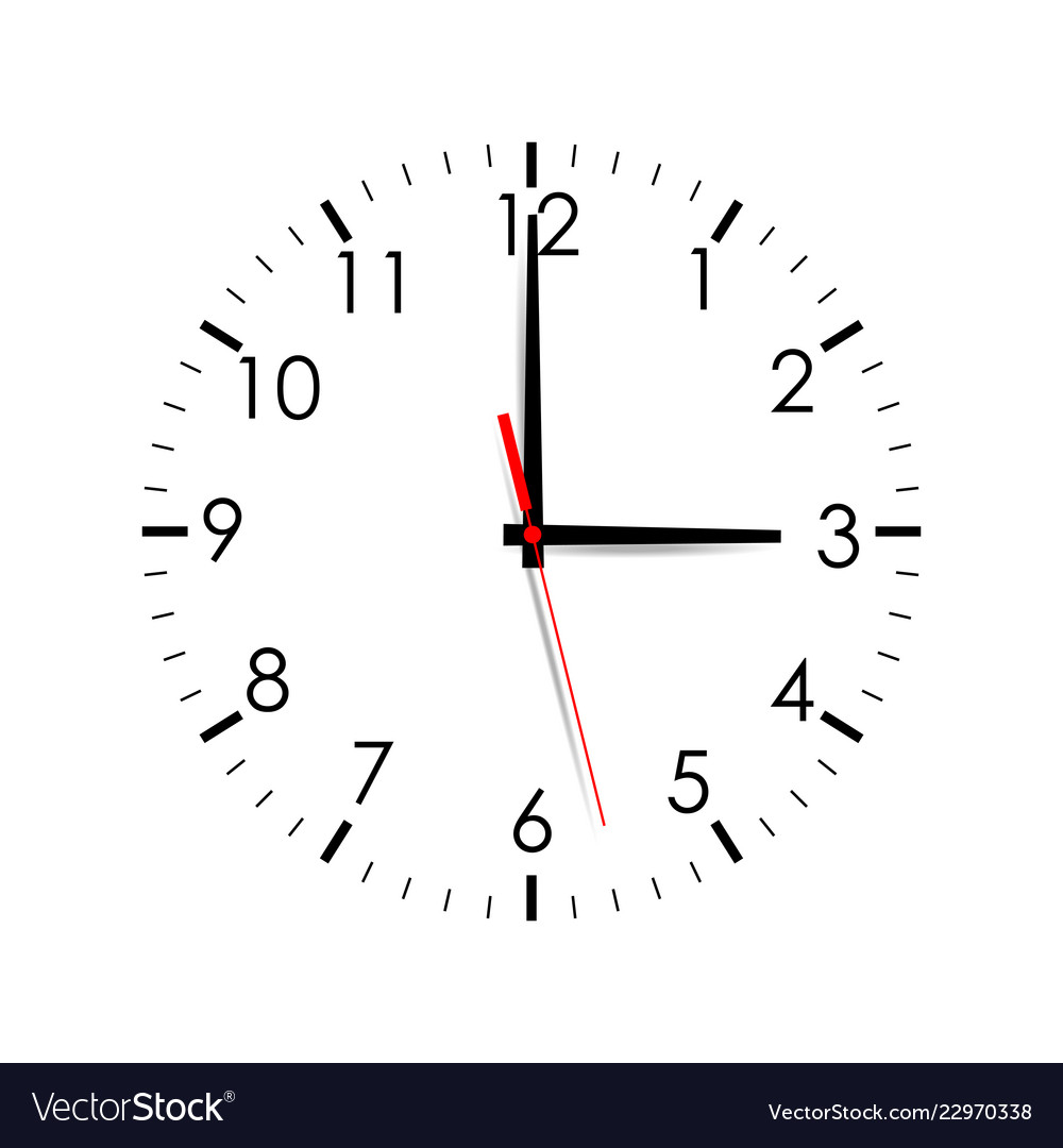 Clock face isolated Royalty Free Vector Image - VectorStock