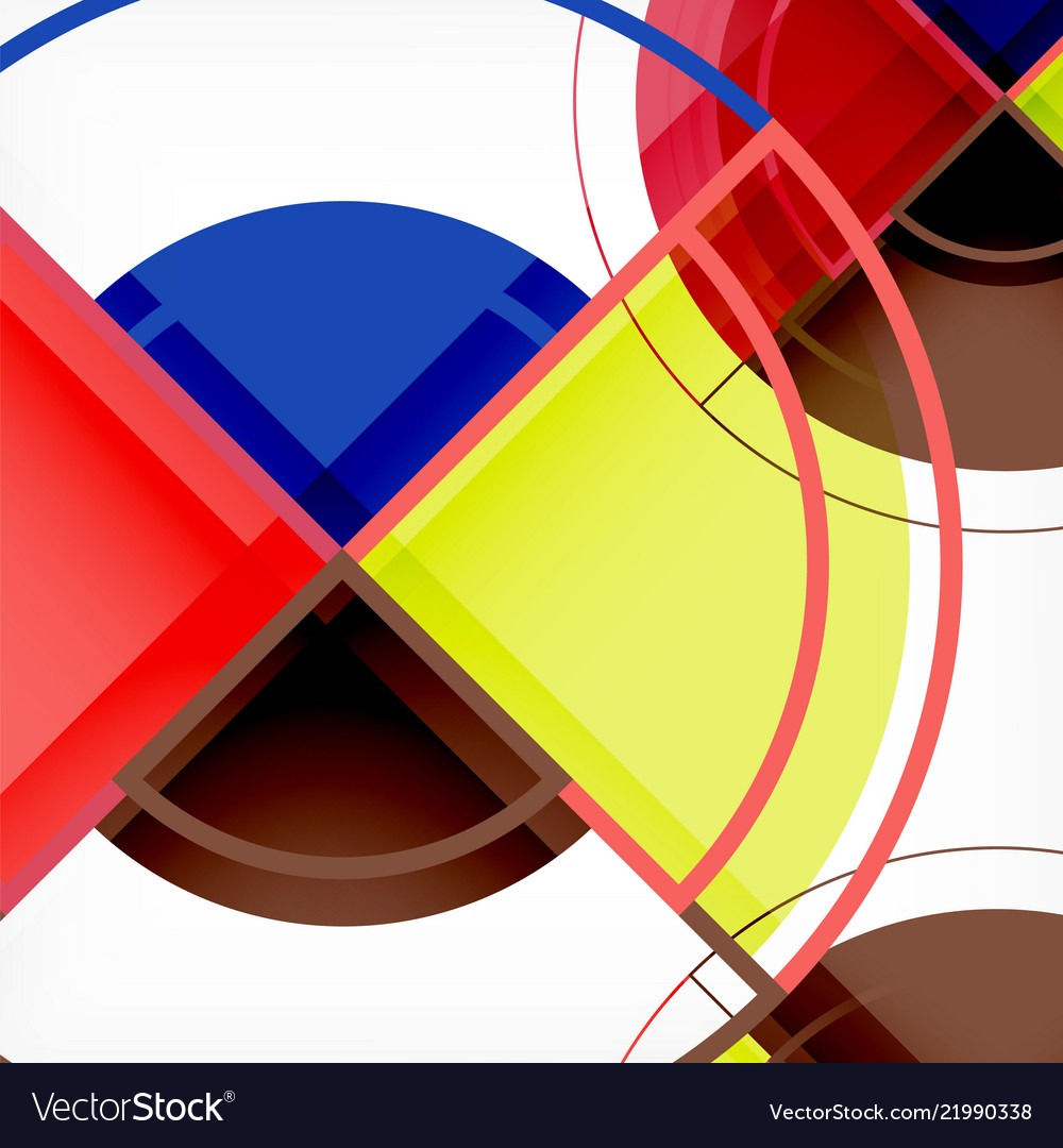 Creative circles geometric abstract background Vector Image