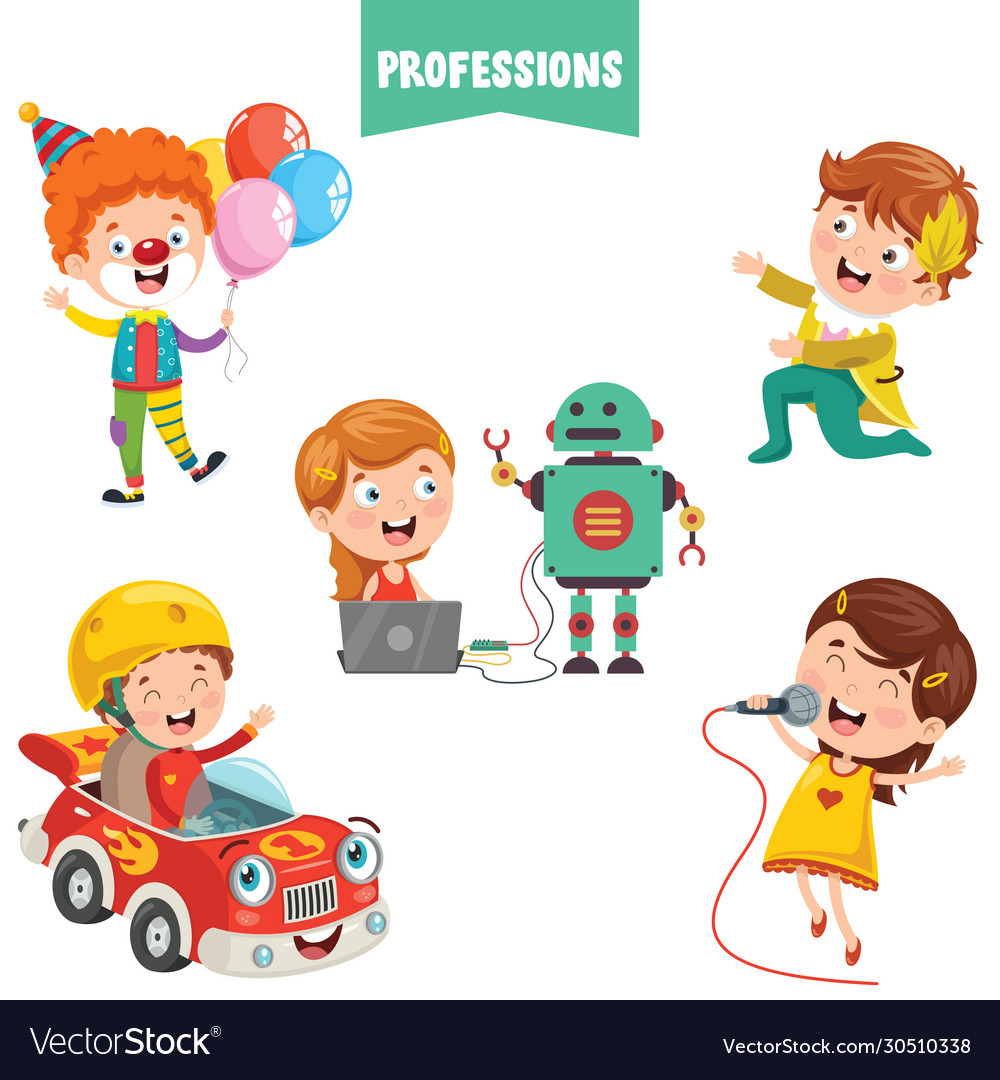 Different professions Royalty Free Vector Image