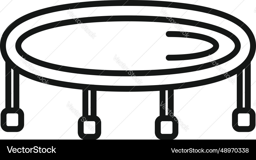 Evacuation trampoline icon outline slide Vector Image