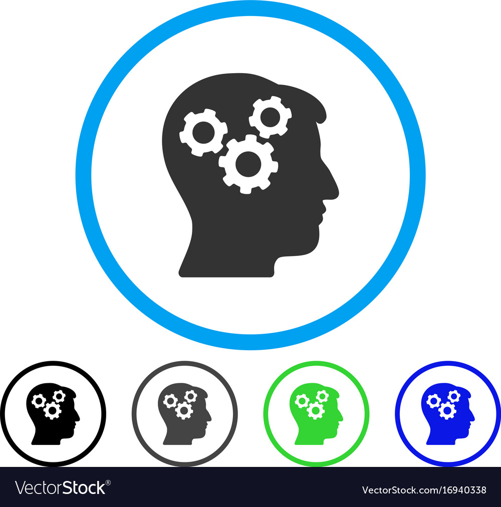 Mind gears rounded icon Royalty Free Vector Image Mind gears rounded icon Royalty Free Vector Image