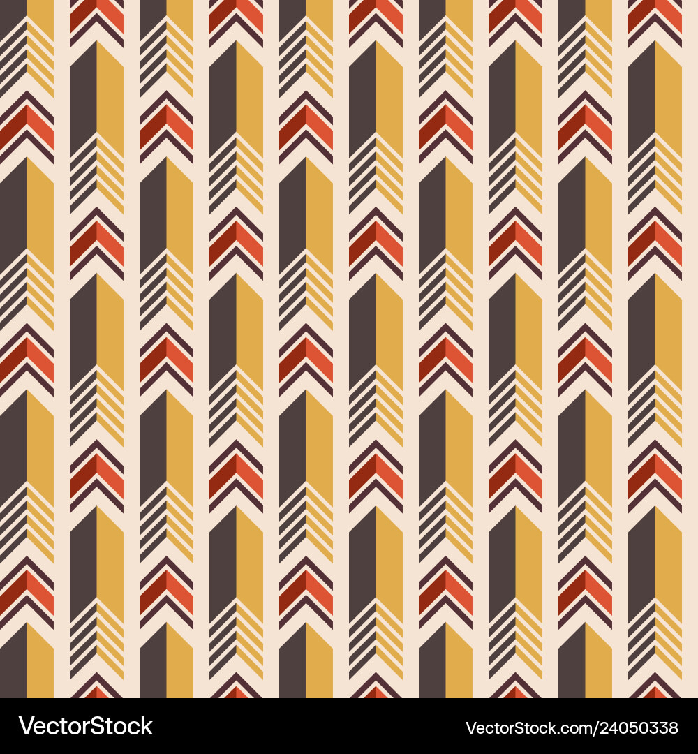 Seamless colorful pattern of arrows Royalty Free Vector