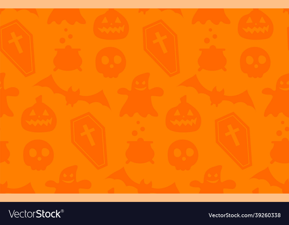 Seamless repeating pattern with halloween symbols Vector Image