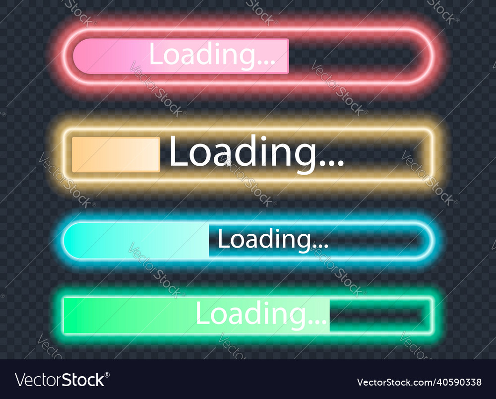 Set of loading icons load indicator sign waiting Vector Image