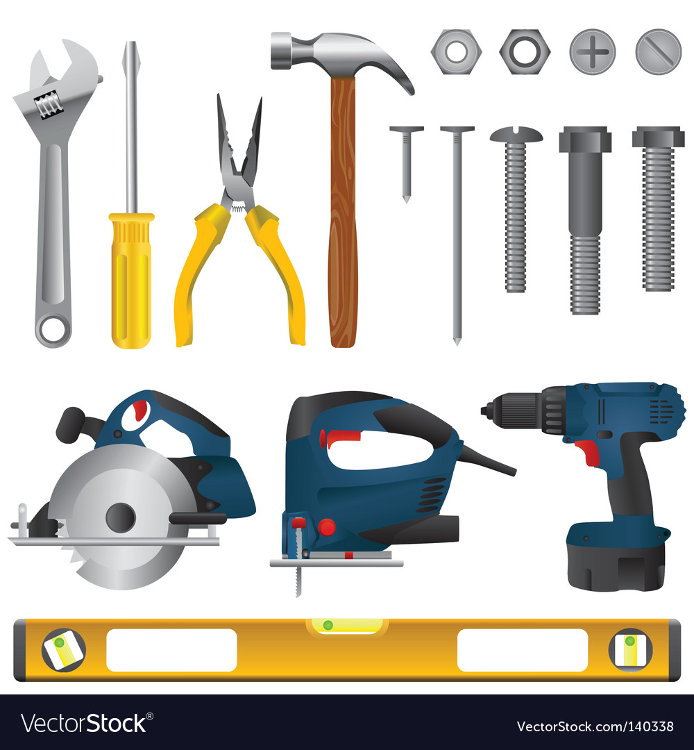 Tool set Royalty Free Vector Image - VectorStock